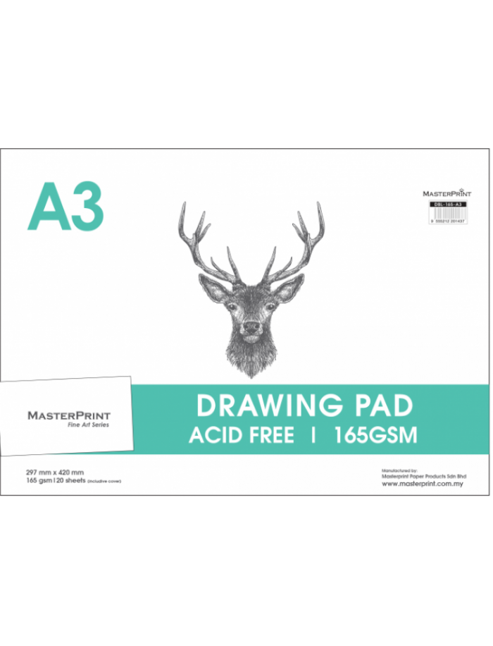 A3 ART BLOCK 165GSM 20 SHEETS