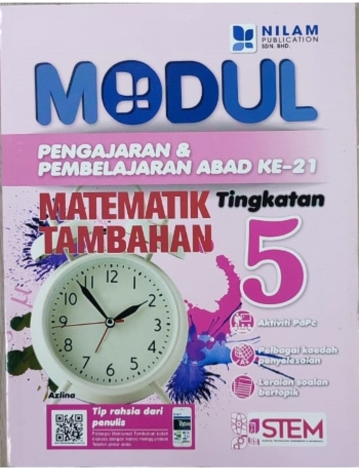 ADDMATHS WB F5 MODUL P&P MATEMATIK TAMBAHAN T5 DWIBHASA 2018 (ISBN ...